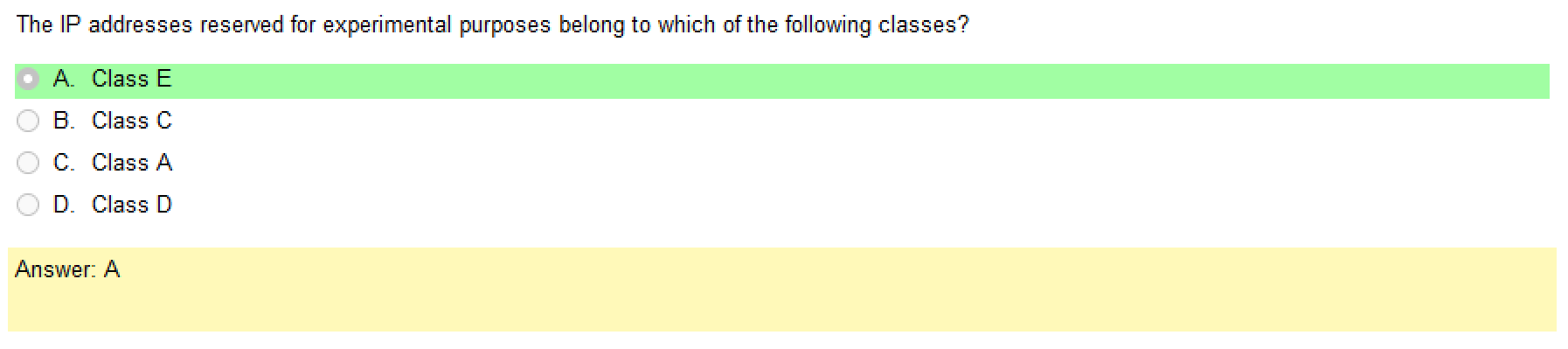 Solved The IP addresses reserved for experimental purposes | Chegg.com