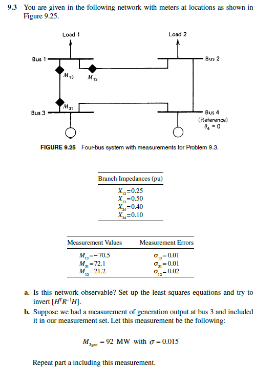 Solved 9.3 You are given in the following network with | Chegg.com