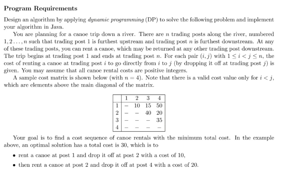 Solved Program Requirements Design an algorithm by applying | Chegg.com