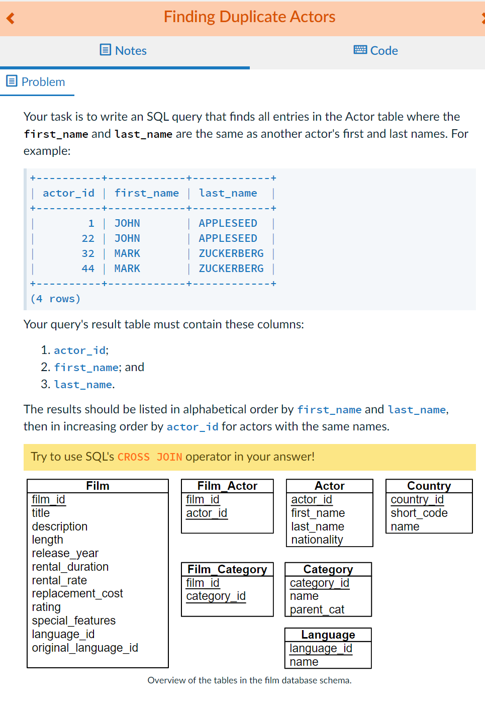 Solved Finding Duplicate Actors Notes 3 Code Problem Your Chegg