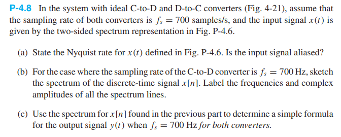 Solved P-4.8 In the system with ideal C-to-D and D-to-C | Chegg.com