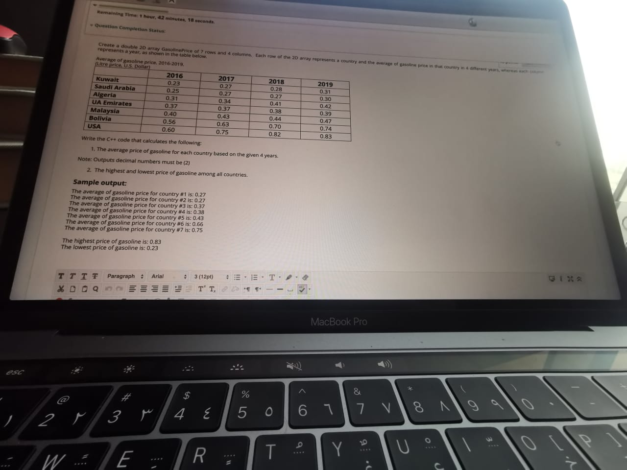 Solved Remaining Time: 1 hour, 42 minutes, 18 seconds | Chegg.com
