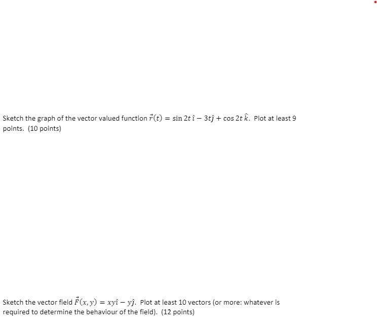 Solved Sketch the graph of the vector valued function (t) = | Chegg.com