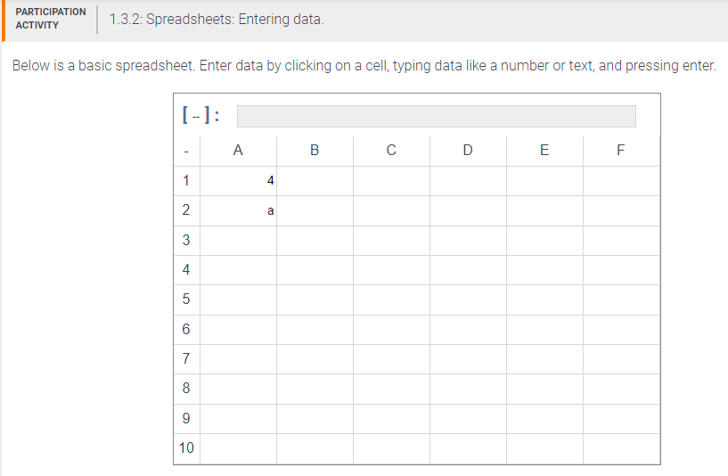 Below is a basic spreadsheet. Enter data by clicking | Chegg.com