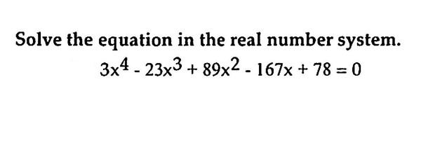 Solved Solve the equation in the real number system. | Chegg.com