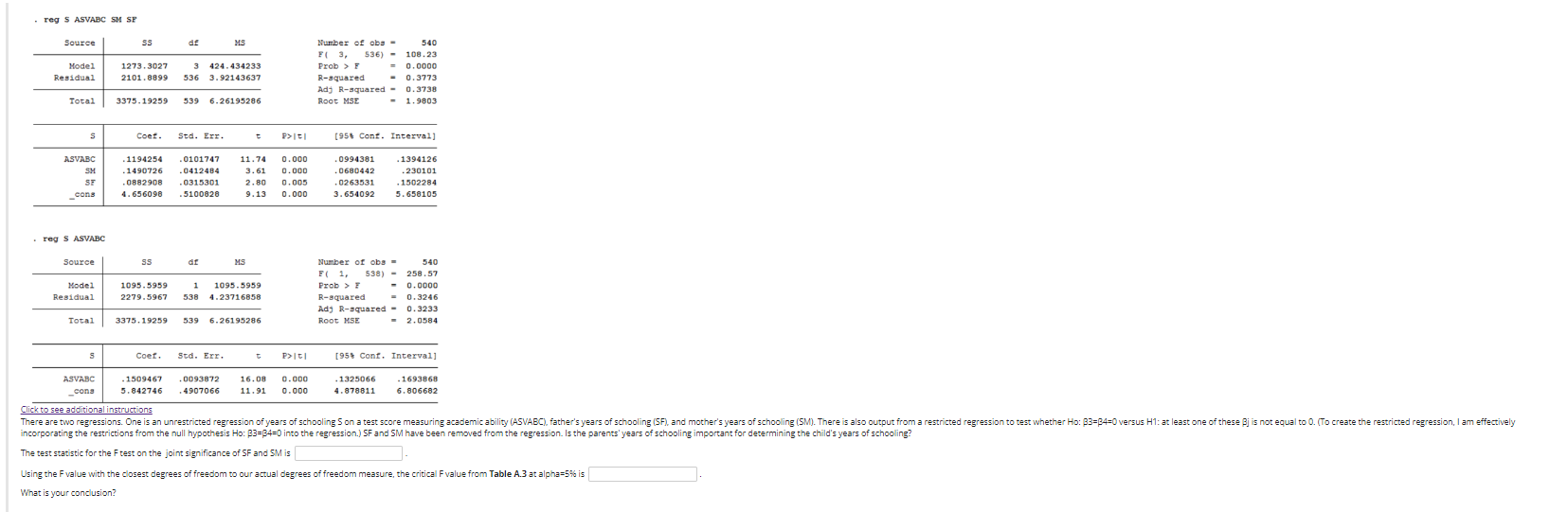 Solved Click to see additional instructions The test | Chegg.com