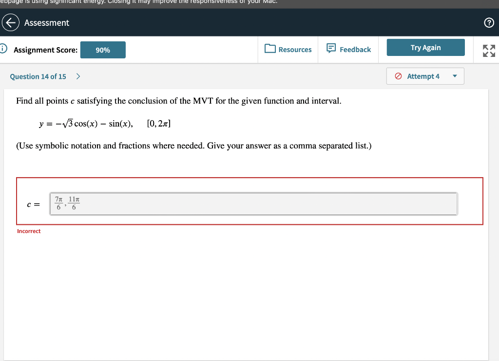 Solved Find all points c satisfying the conclusion of the | Chegg.com