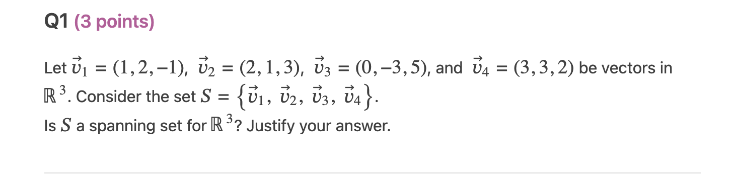 Solved Let v1=(1,2,−1),v2=(2,1,3),v3=(0,−3,5), and | Chegg.com Solved Let v1=(1,2,−1),v2=(2,1,3),v3=(0,−3,5), and | Chegg.com