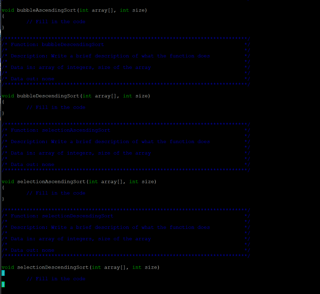 Solved Implementing and Testing Searching and Sorting | Chegg.com