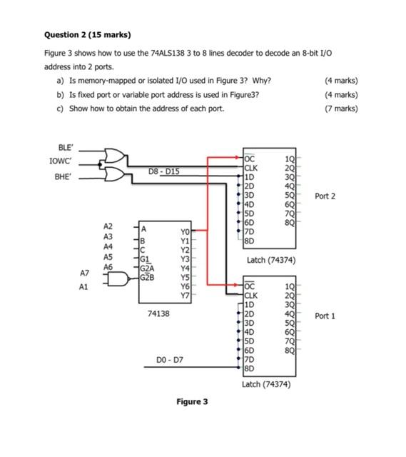 Solved Question 2 (15 marks) Figure 3 shows how to use the | Chegg.com