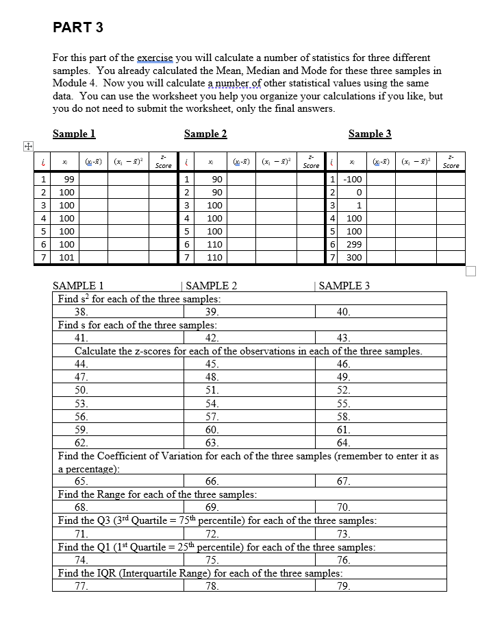 Solved For this part of the exercise you will calculate a | Chegg.com