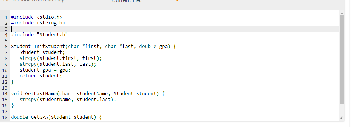 Solved Current file: Course.c Load default template... | Chegg.com Solved Current file: Course.c Load default template... | Chegg.com