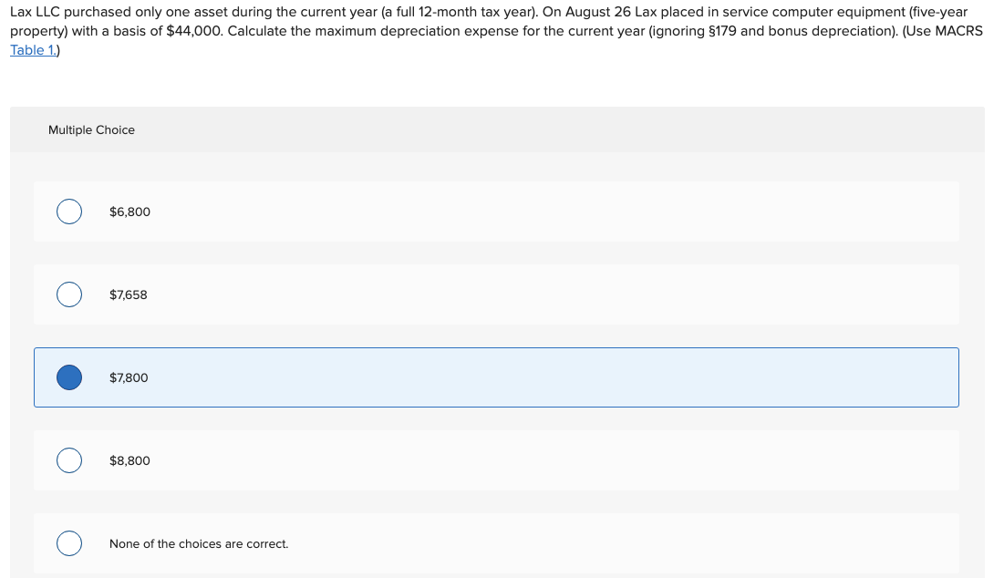 Solved Lenter LLC placed in service on April 29, 2021, | Chegg.com