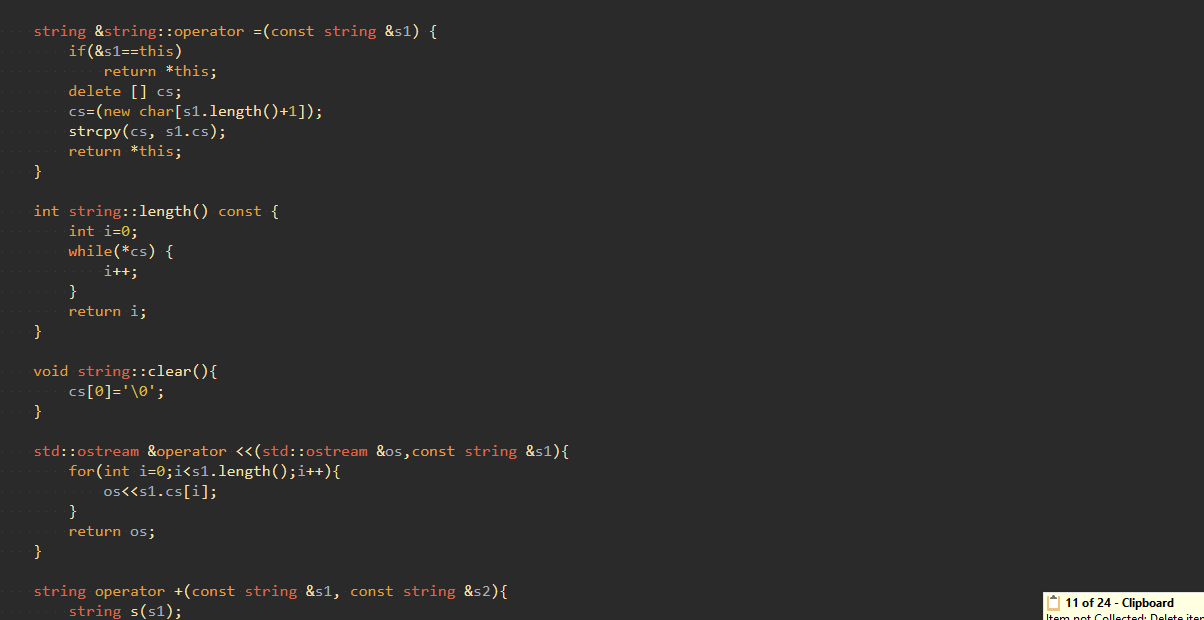 Solved Lab 8 - A String Class Create a String class, which — | Chegg.com