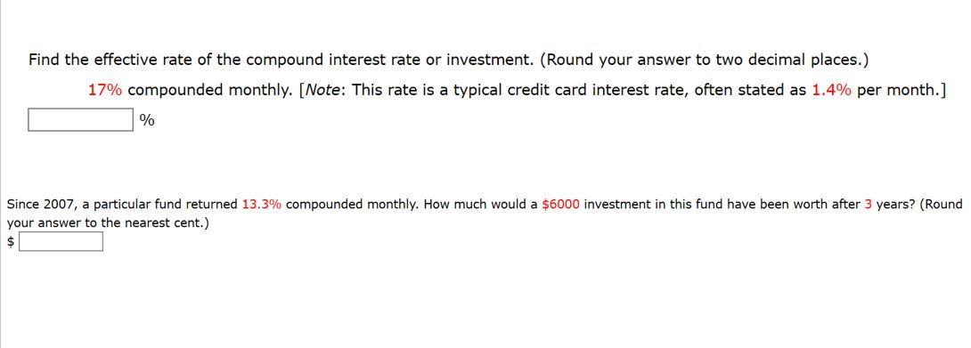 Solved Find the effective rate of the compound interest rate | Chegg.com