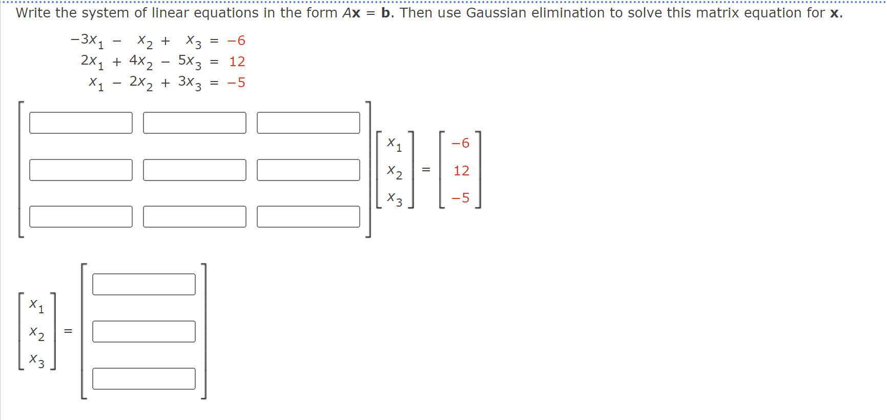 Solved Write the system of linear equations in the form | Chegg.com