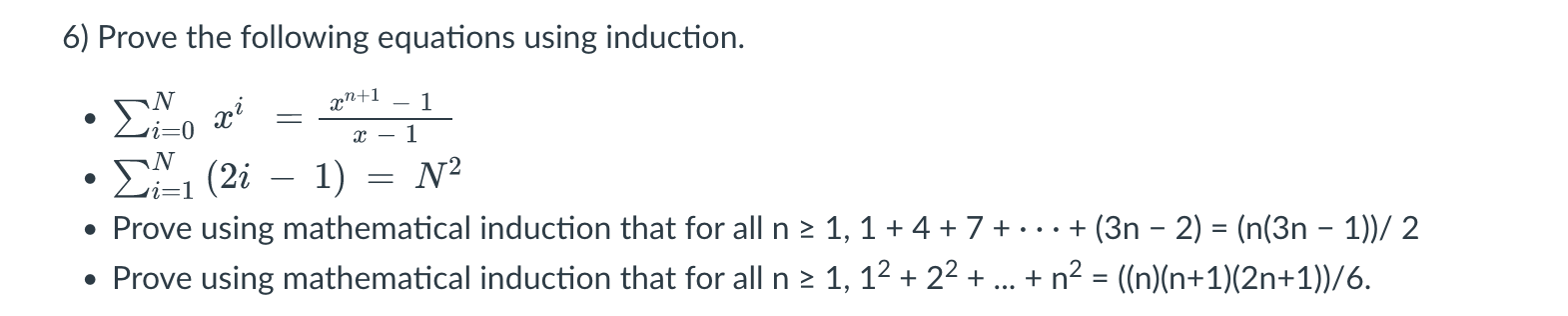 Solved Prove the following equations using | Chegg.com