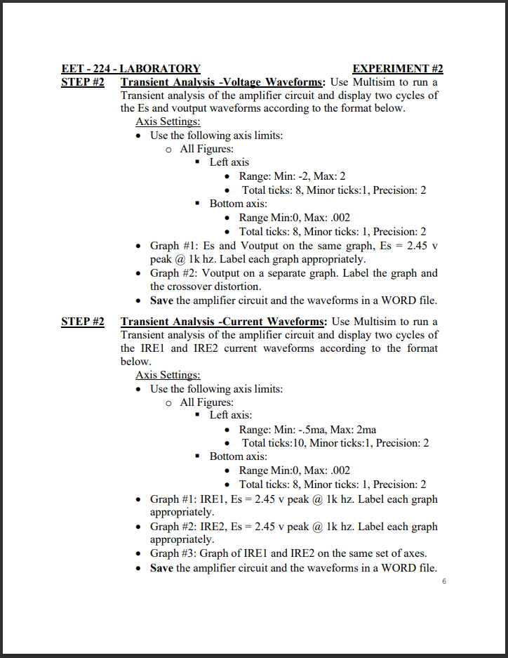 EET - 224 - LABORATORY EXPERIMENT #2 Capacitor | Chegg.com