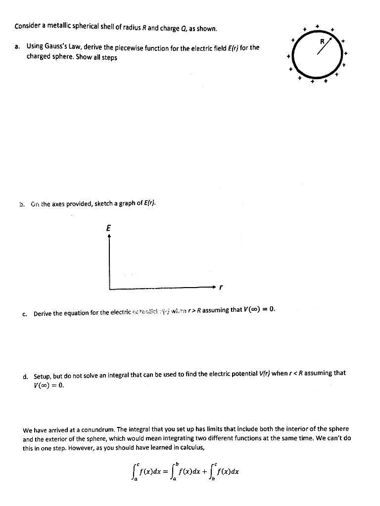 Solved Part C reads as; Derive the equation for the electric | Chegg.com