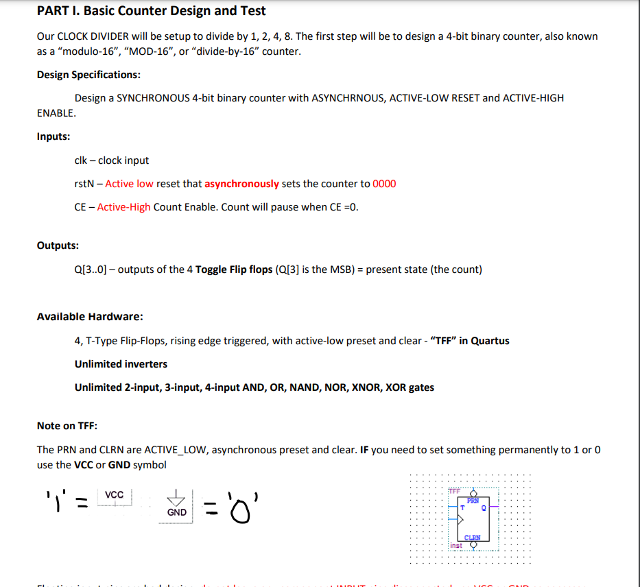 CE - Active-High Count Enable. Count will pause when | Chegg.com