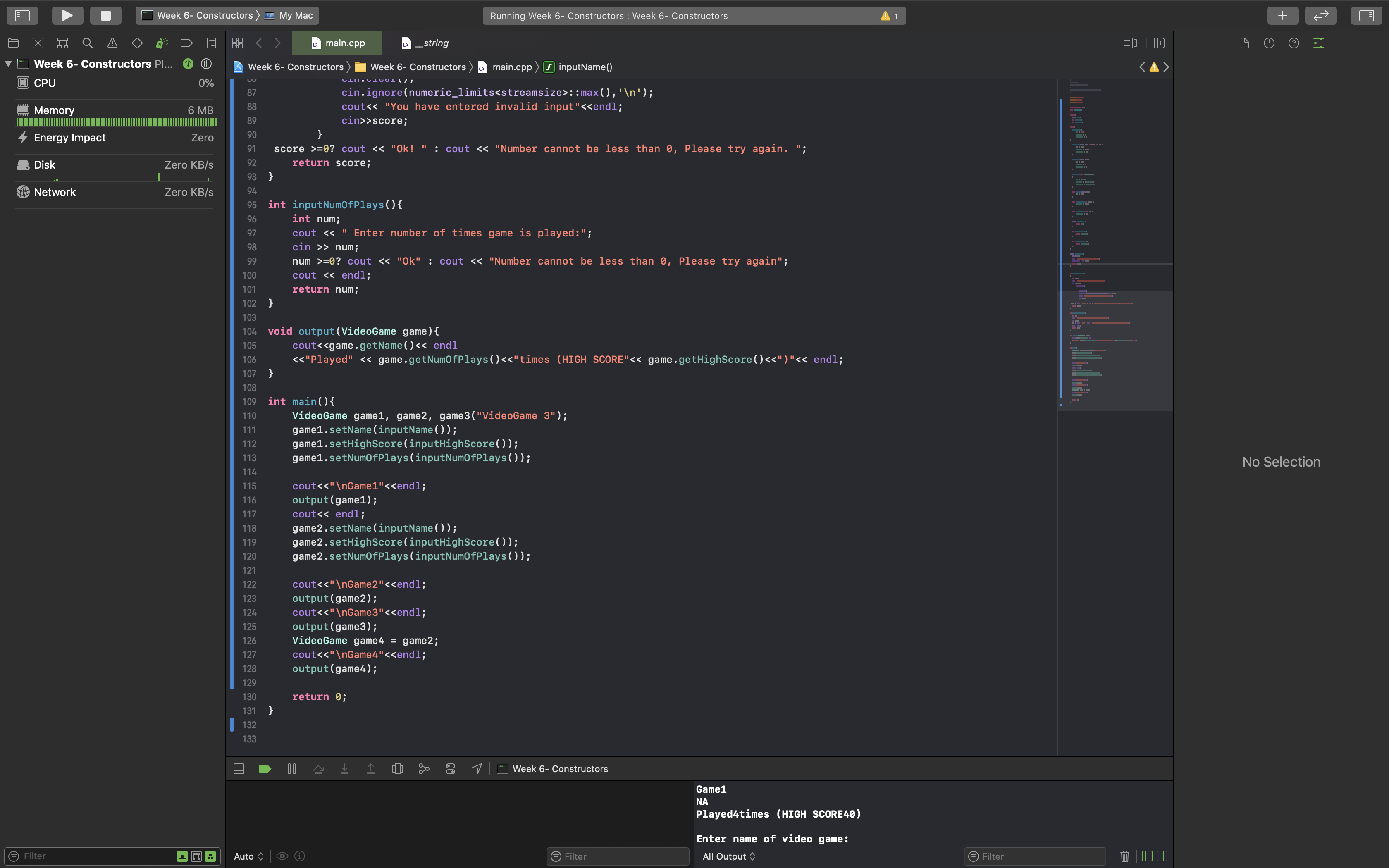 Solved C++ Please For this version of the Game-tracker | Chegg.com