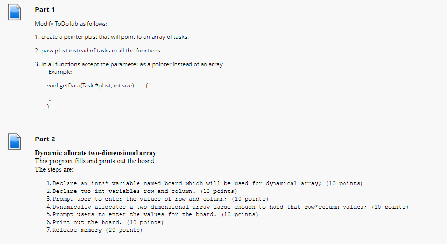 Solved Part 1 Modify ToDo lab as follows: 1. create a | Chegg.com