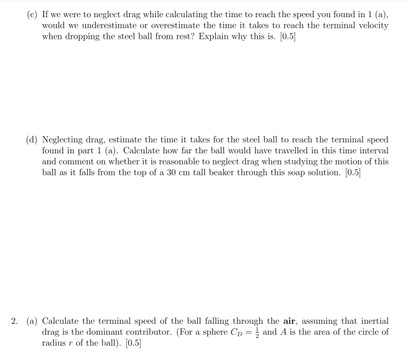 Solved = = In this lab we will drop a steel ball (Psteel = | Chegg.com