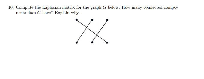 Solved 10. Compute the Laplacian matrix for the graph G | Chegg.com