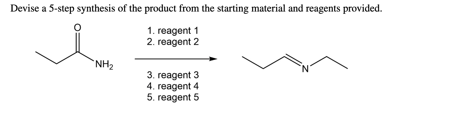 Solved Devise a 5-step synthesis of the product from the | Chegg.com