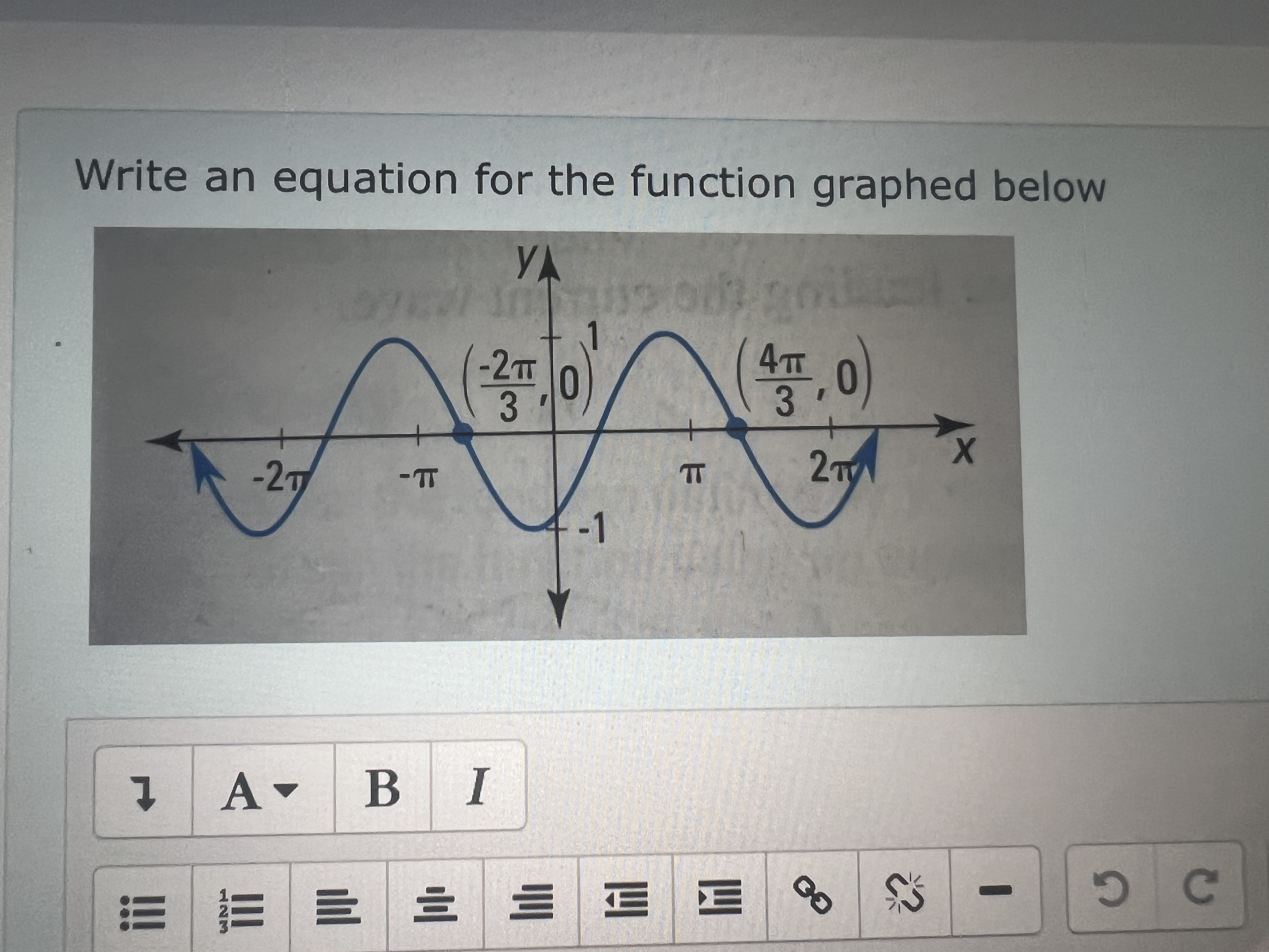 Solved Write equation for the function graphed below7 ﻿A - | Chegg.com