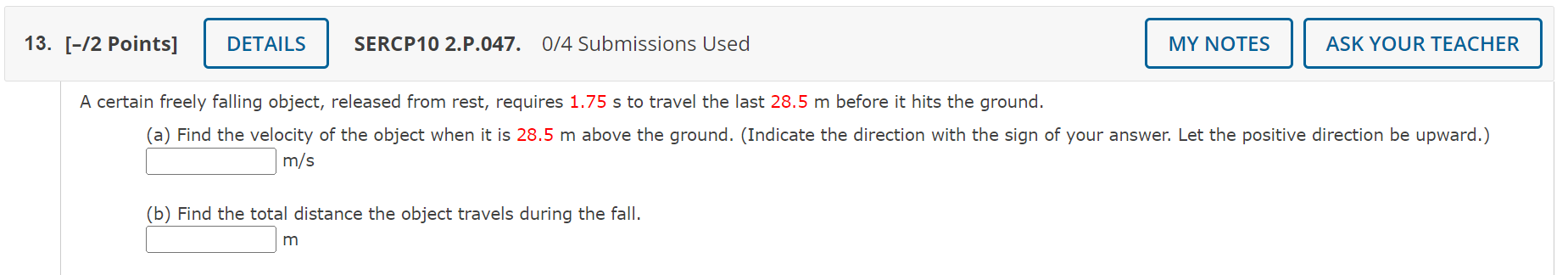 Solved A Certain Freely Falling Object Released From Rest