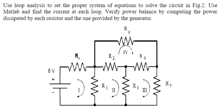 Solved Use Loop Analysis To Set The Proper System Of 