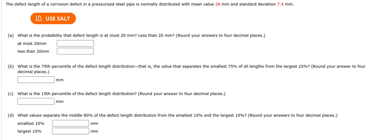 Solved The defect length of a corrosion defect in a | Chegg.com