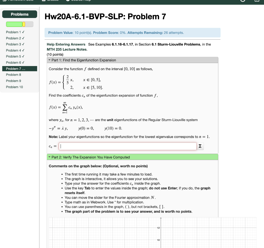 Solved Problems Hw20A-6.1-BVP-SLP: Problem 7 O Problem 1 | Chegg.com