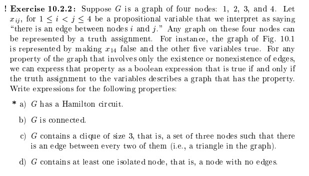 Solved Exercise 10.2.2: Suppose G ﻿is a graph of four nodes: | Chegg.com