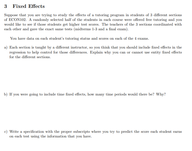 Suppose that you are trying to study the effects of a | Chegg.com