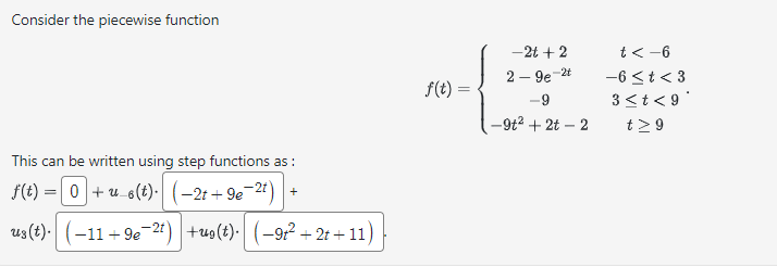 Solved Consider the piecewise function | Chegg.com