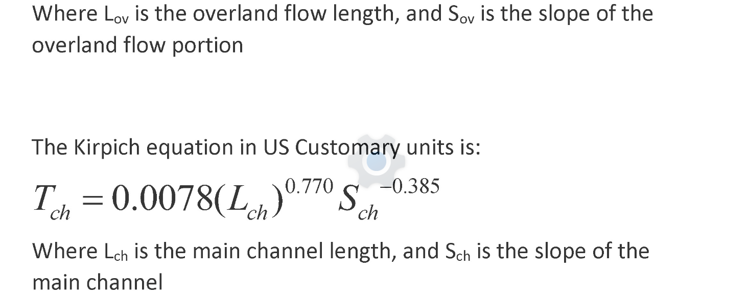 Solved The Kerby equation for overland flow in US Customary | Chegg.com