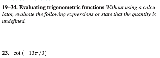 Solved 19-34. Evaluating trigonometric functions Without | Chegg.com