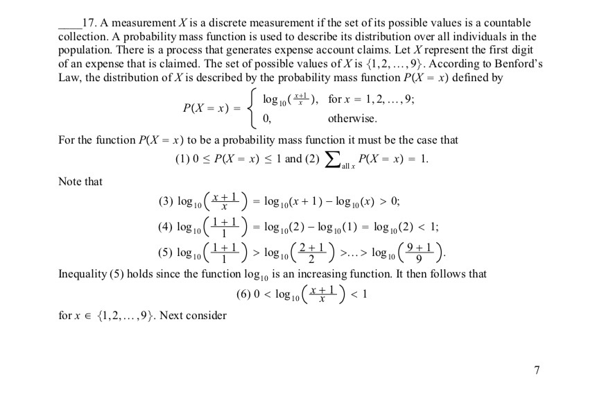 Solved { 17. A measurement X is a discrete measurement if | Chegg.com