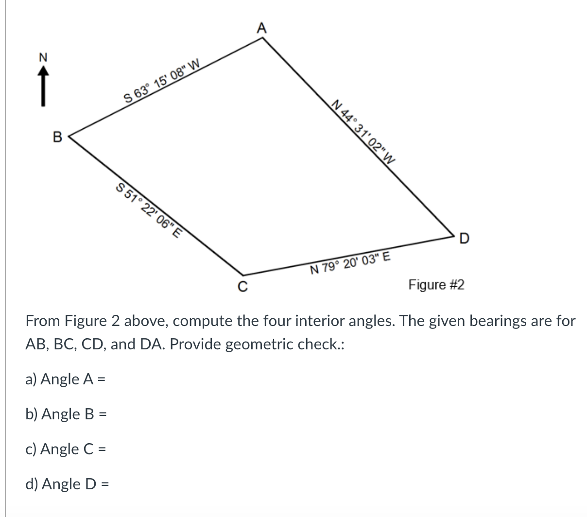 Solved From Figure 2 ﻿above, compute the four interior | Chegg.com
