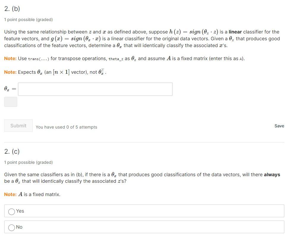 Solved 2. Feature Vectors Transformation Bookmark this page | Chegg.com