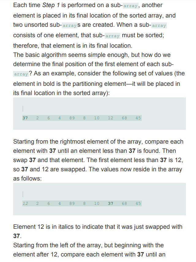 Solved 0.10 (Quicksort) The recursive sorting technique | Chegg.com