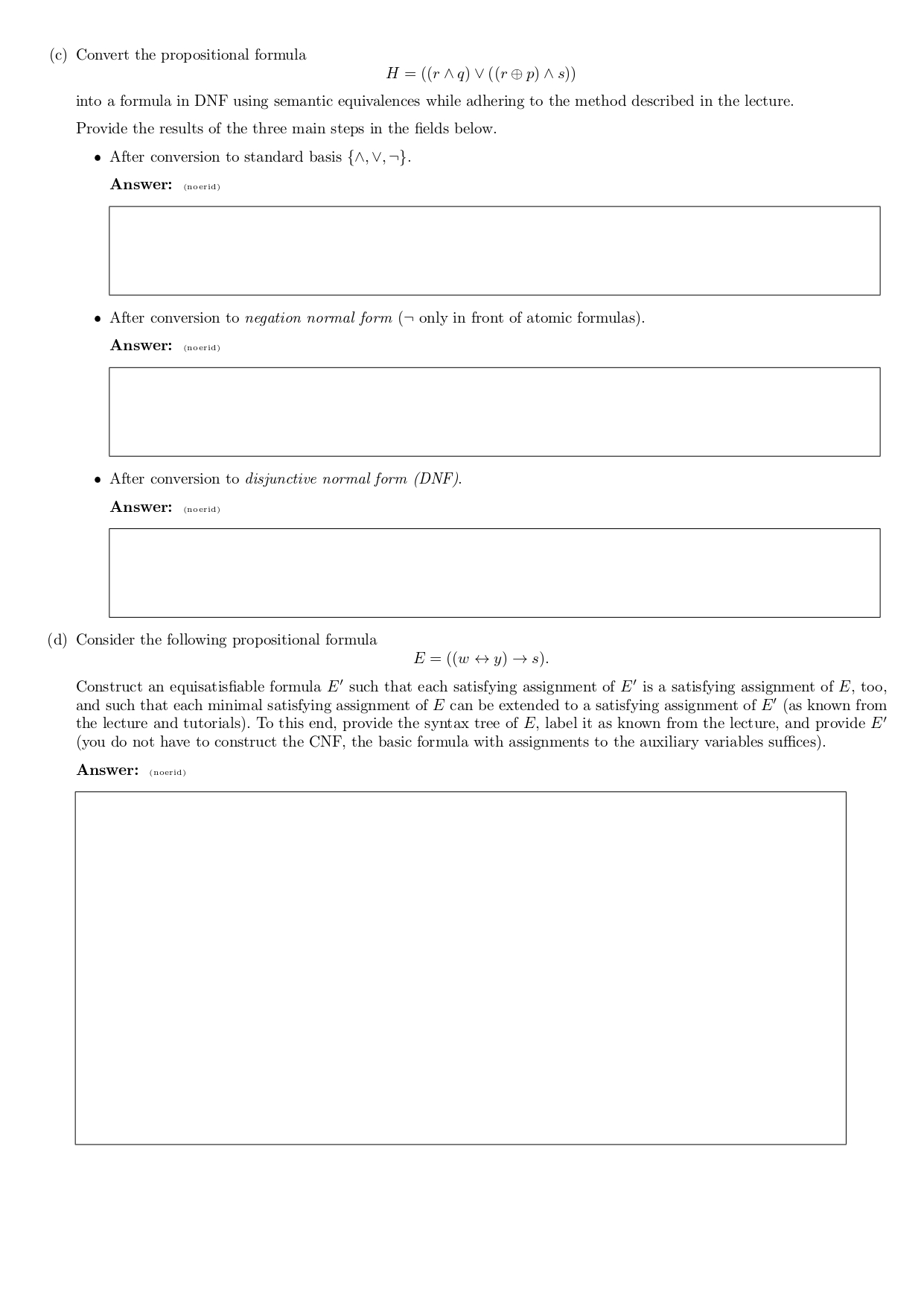 Solved (c) ﻿Convert the propositional | Chegg.com