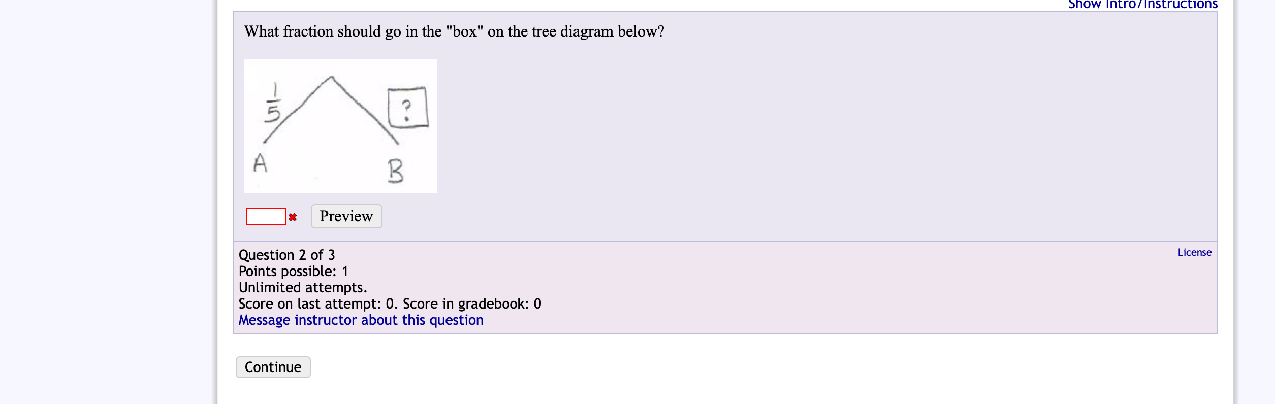 Solved Show Intro/Instructions What fraction should go in | Chegg.com