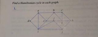 Solved Find a Hamiltonian cycle in each graph 1. | Chegg.com