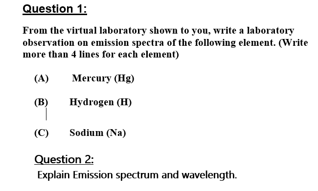 Solved Question 1: From the virtual laboratory shown to you, | Chegg.com