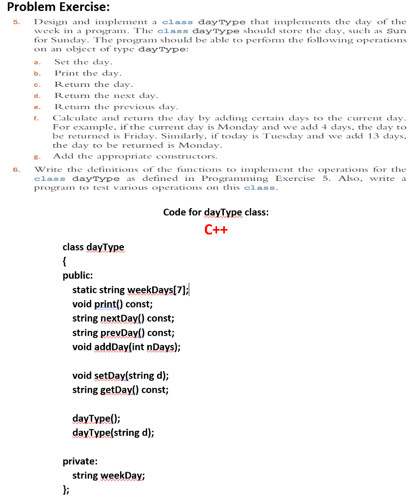 Solved a. b. c. Problem Exercise: 5. Design and implement a | Chegg.com