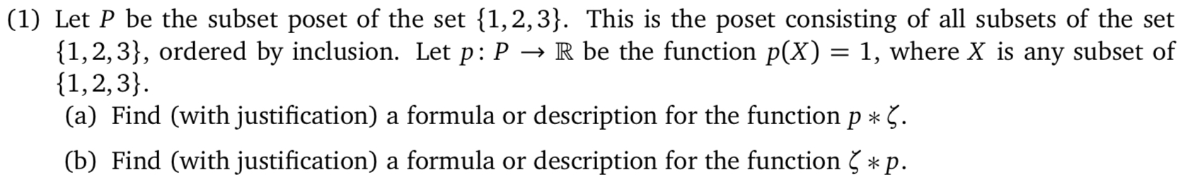 Solved 1 Let P Be The Subset Poset Of The Set 123 9991