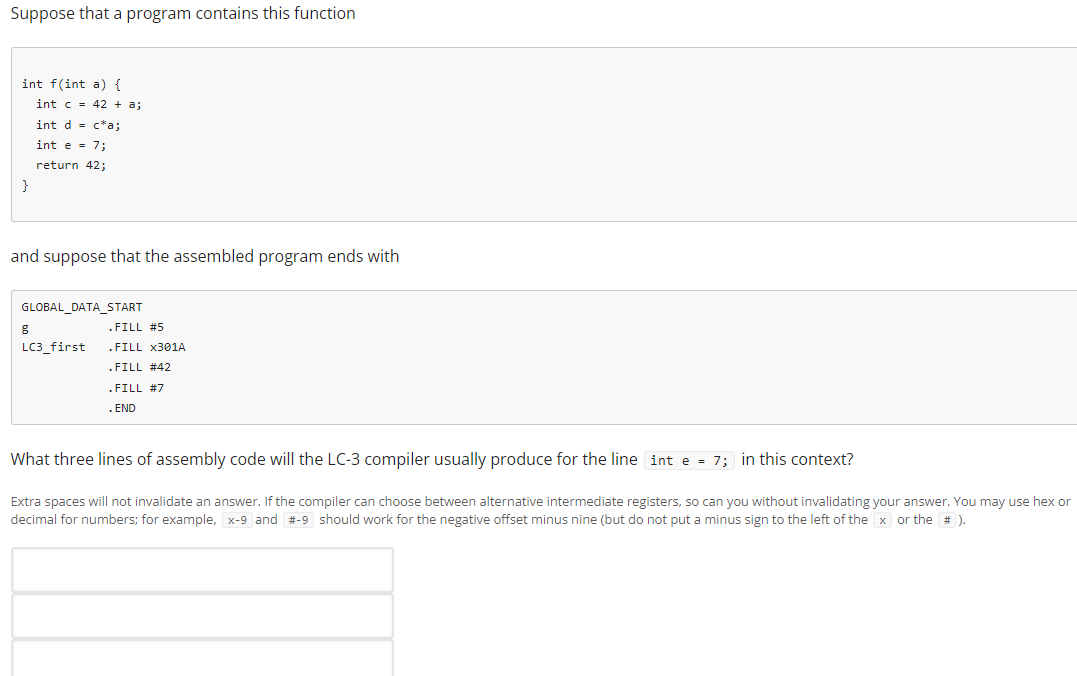 Solved Suppose that a program contains this function int f( | Chegg.com